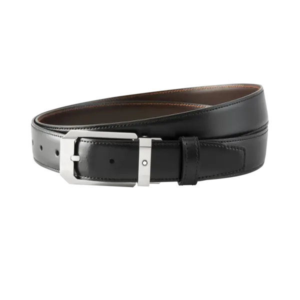 Montblanc Horseshoe Buckle Reversible Belt - Black | Brown